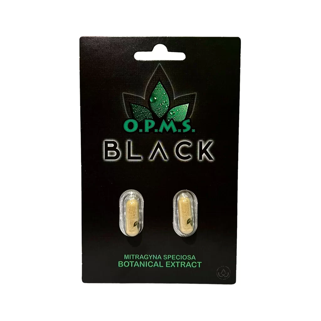 OPMS Black Kratom Extract Capsules (2ct) - LIONSDELIVER
